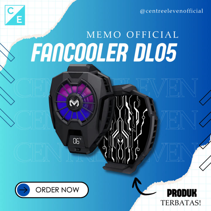 MEMO FANCOOLER DL05 - Radiator Fan Cooler Silent Mobile Universal, Type-C, LED RGB, Screen ...