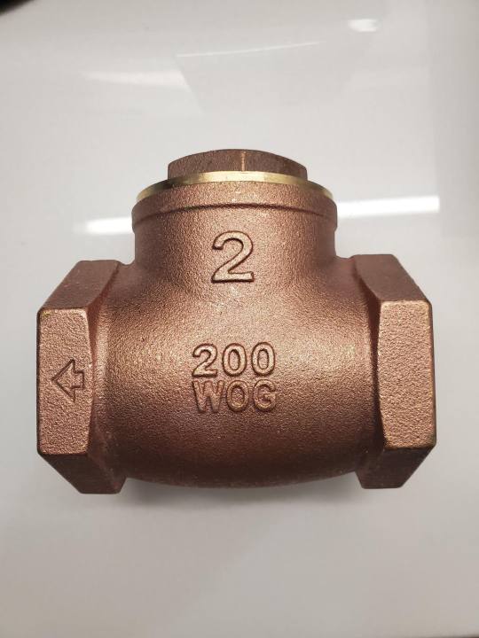 CHECK VALVE Threaded Brass Body 50 mm 125 psi 200 wog Swing Type 2 ...