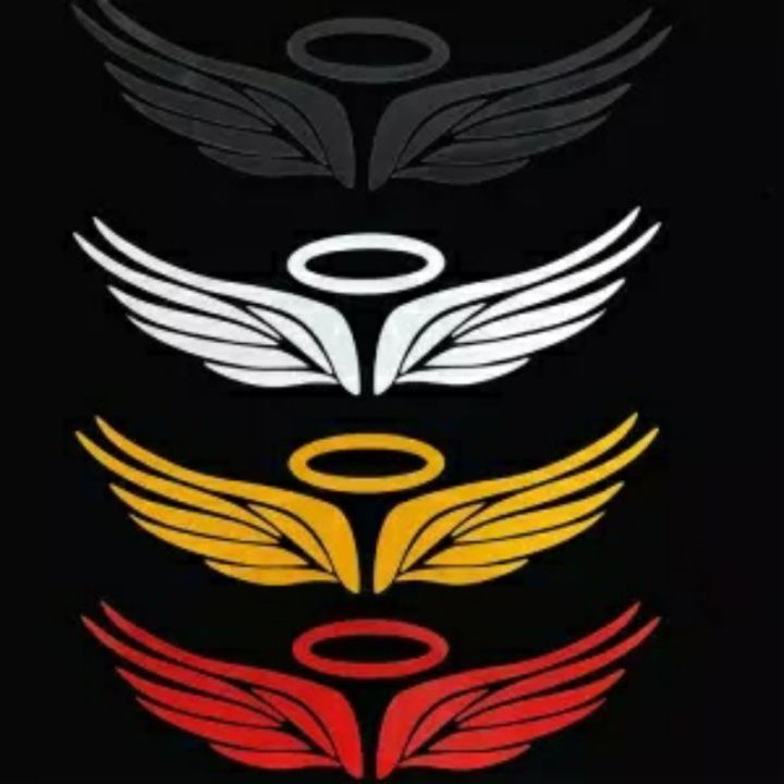 Sticker Mobil Cutting Sticker Kaca Body Mobil Sayap Malaikat | Lazada ...