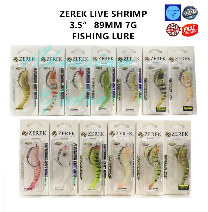 4077 ZEREK LIVE SHRIMP 3.5” 89MM 7G FISHING LURE | Lazada
