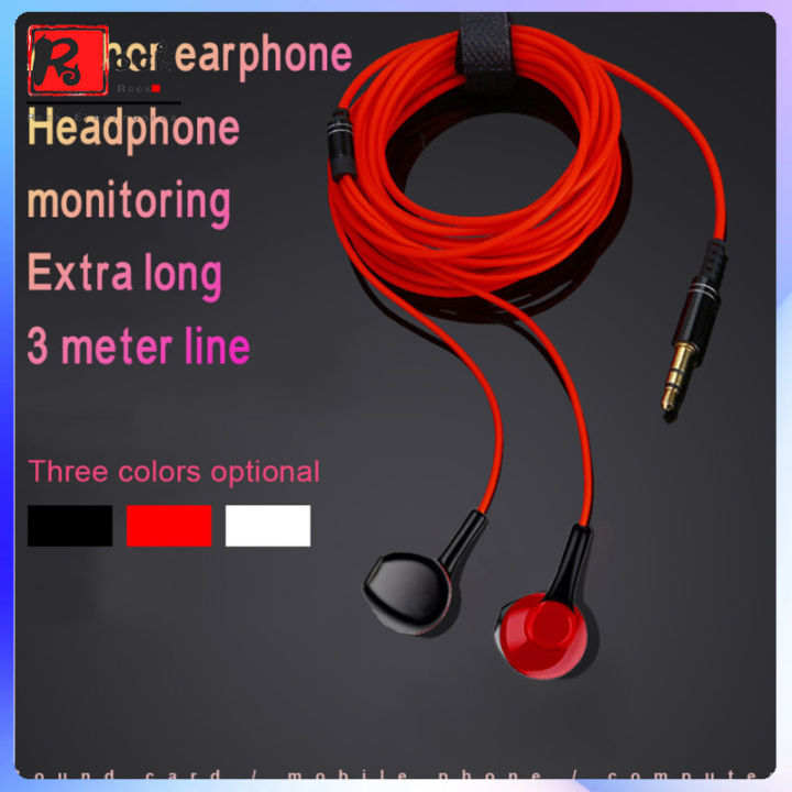 【คลังสินค้าพร้อม】3M สายยาวหูฟังหูฟังเบสที่ชัดเจนชุดหูฟังตรวจสอบตามหลัก ...