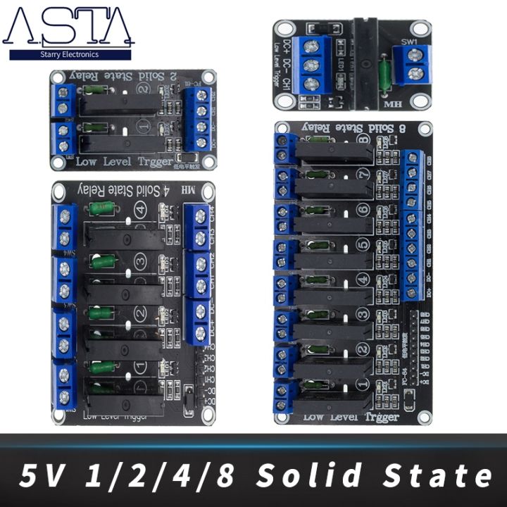 {Tai yong Electric} 1/2/4/8 Channel 5V DC Relay Module Solid State Low Level G3MB 202P Relay SSR ...