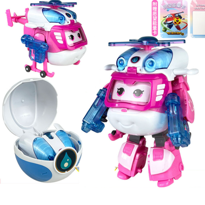 Mô hình super wings Robot biến hình Dizzy Lốc Xoáy và quả bóng sức mạnh ...