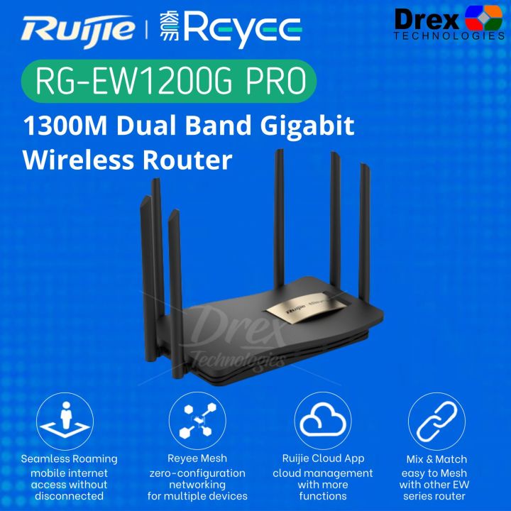 Ruijie RG-EW1200G PRO 1300M Dual Band Gigabit Wireless Router | Lazada PH