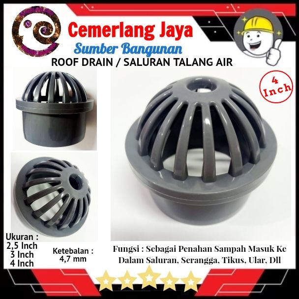 ROOF DRAIN 4 INCH SOLIGEN - SARINGAN - TALANG AIR PVC SOLIGEN BAGUS ...
