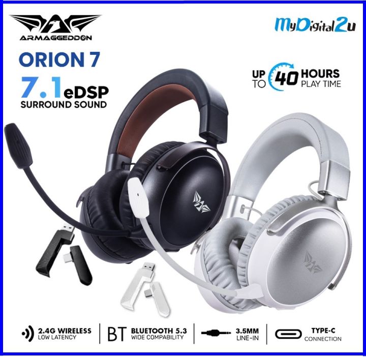 Armaggeddon Orion 7 Quad Mode Bluetooth Wireless 7.1 eDSP Gaming ...