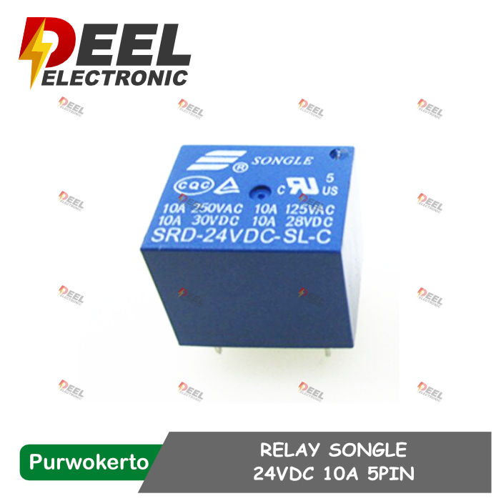 RELAY 24V 10A 5PIN SRD-24VDC FOR PROJECT ARDUINO AND ELECTRONICS ...