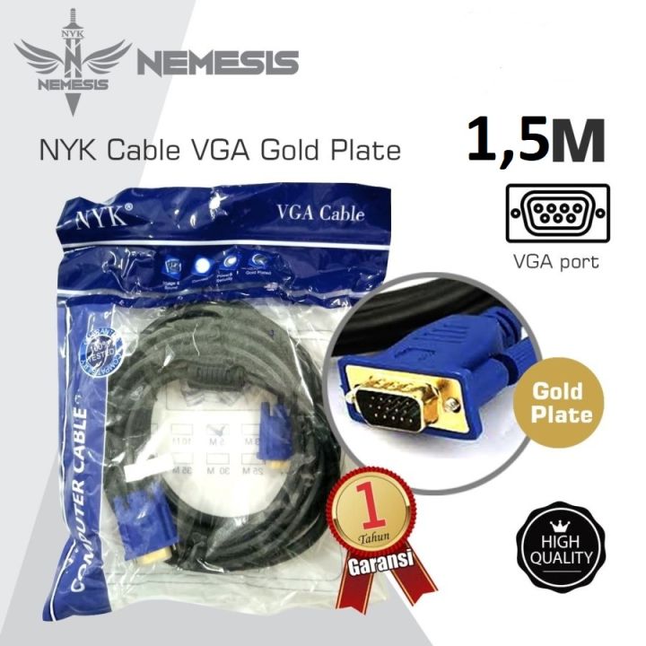 NYK Kabel VGA 1,5M Gold Plate | Lazada Indonesia