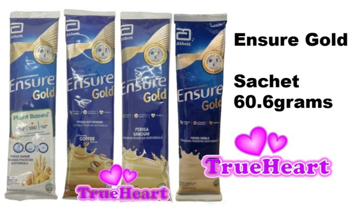 Ensure Gold Vanila Wheat Coffee Plant Sachet 60.6gram EXP: 2026 onwards ...