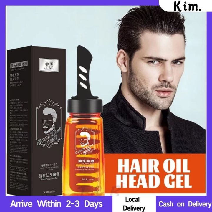 KIM GIANT【Ready stock】HAIR POMADE HAIR GEL COMB STYLING GEL LIQUID HAIR ...