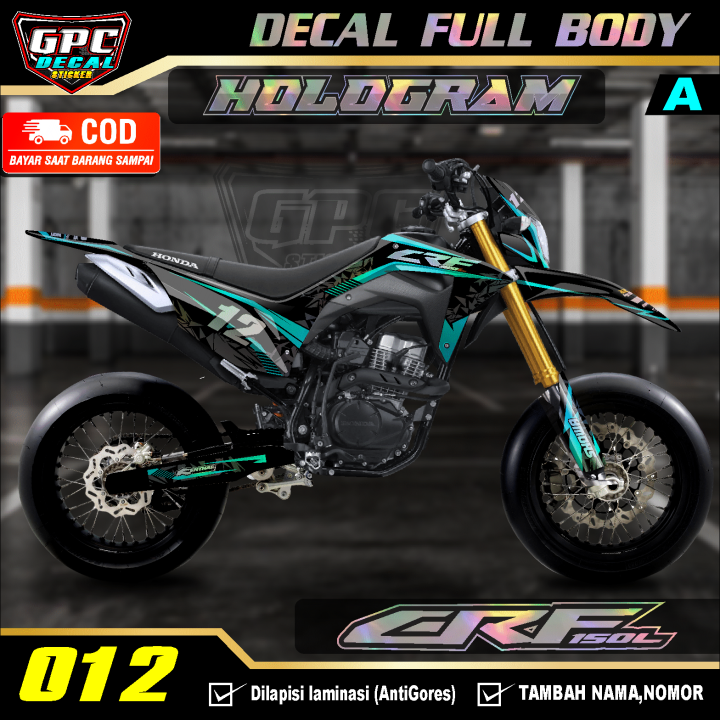 Decal CRF 150 L HOLOGRAM Sticker Fullbody - Dekal stiker CRF 150 L HOLOGRAM Custom Desain ...