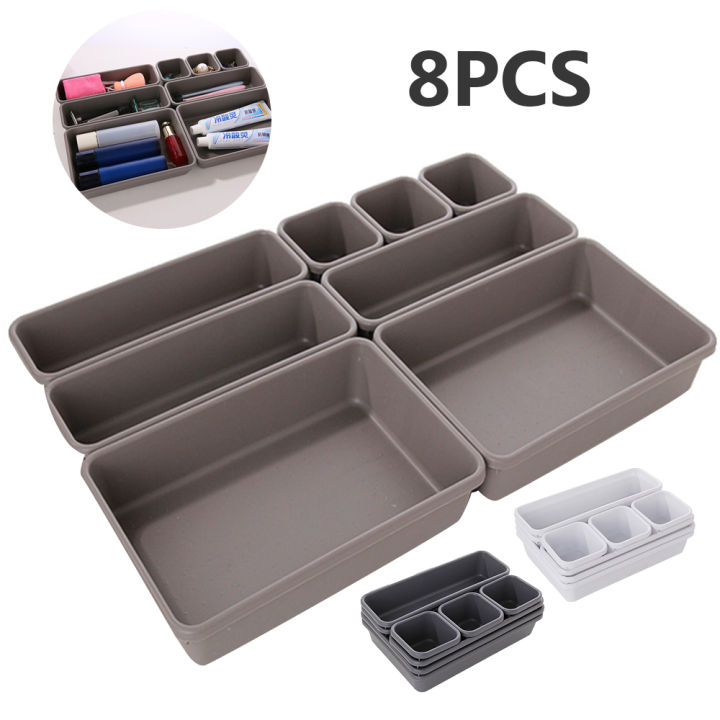 8pcs/set Drawer Organizers Separator for Home Office Desk Stationery ...