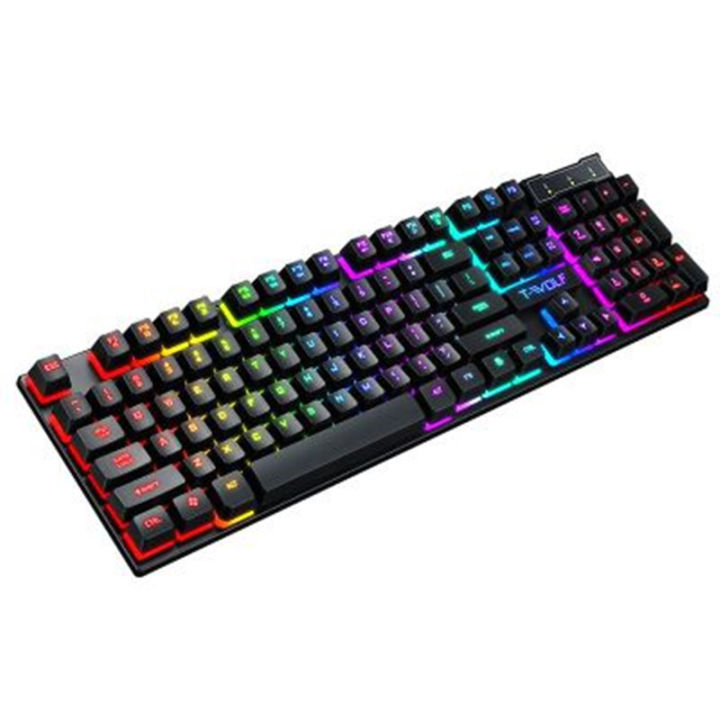 Gaming USB Luminous Wired Keyboard and Mouse Floating Manipulator ...