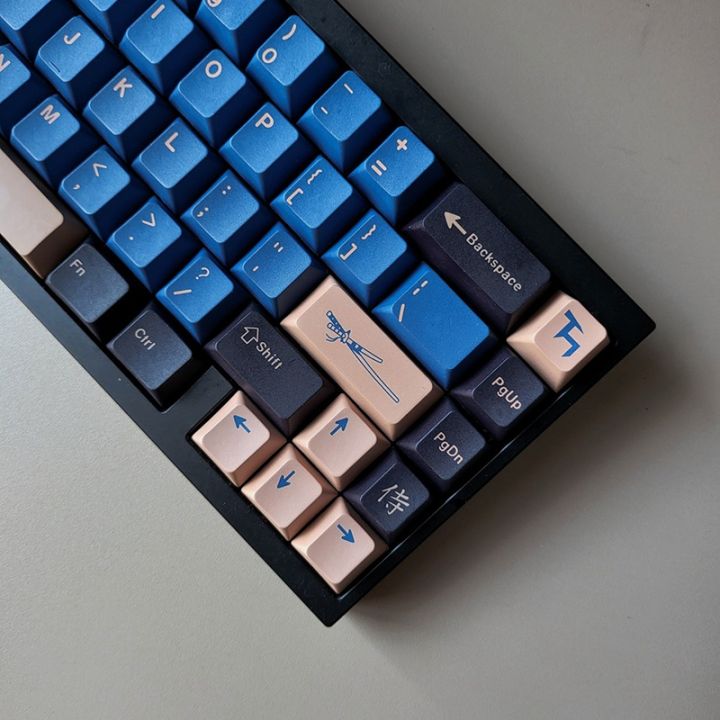 Keycaps Pbt Cherry Profile Blue Samurai Big Set Key Caps Key Caps ...