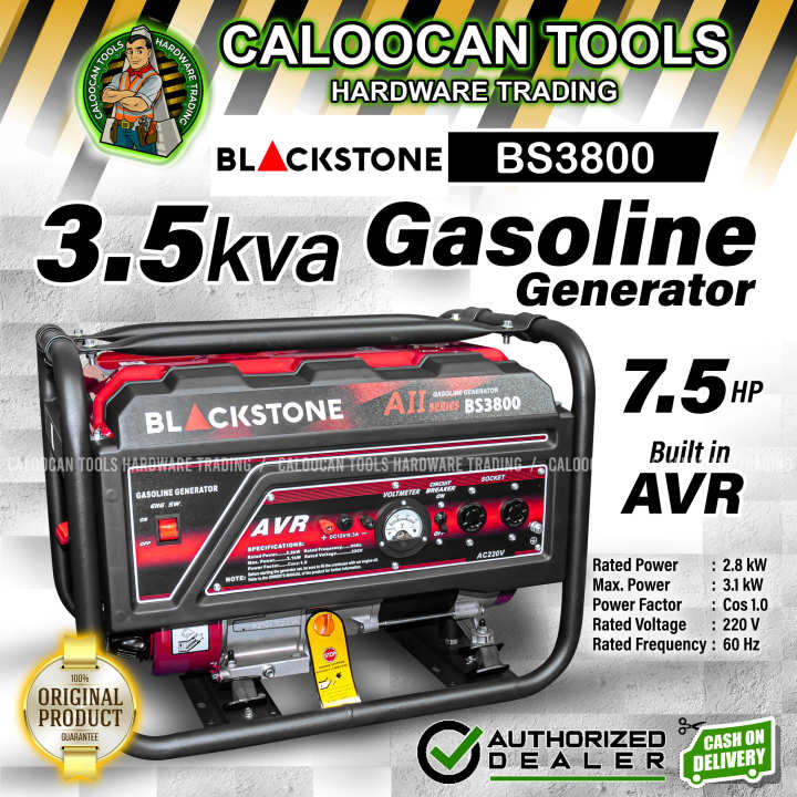BLACKSTONE 7.5HP 3.5KW Open-type Gasoline Generator Recoil Manual Start ...