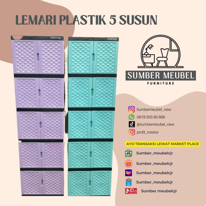 LEMARI PAKAIAN PLASTIK TABITHA MINI LP 2P 5 SUSUN | Lazada Indonesia