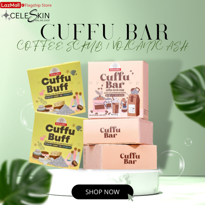 Magara Skin Cuffu Bar Coffee Scrub Soap 60g | Cuffu Buff Volcanic Ash ...