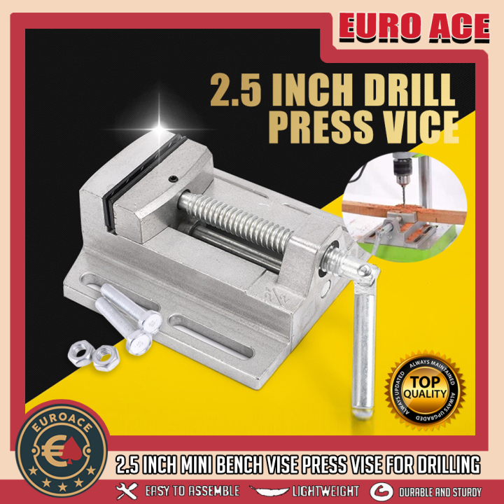Euro Ace 2.5 Inch Drill Press Vise Table Flat Vise Aluminum Alloy Heavy ...