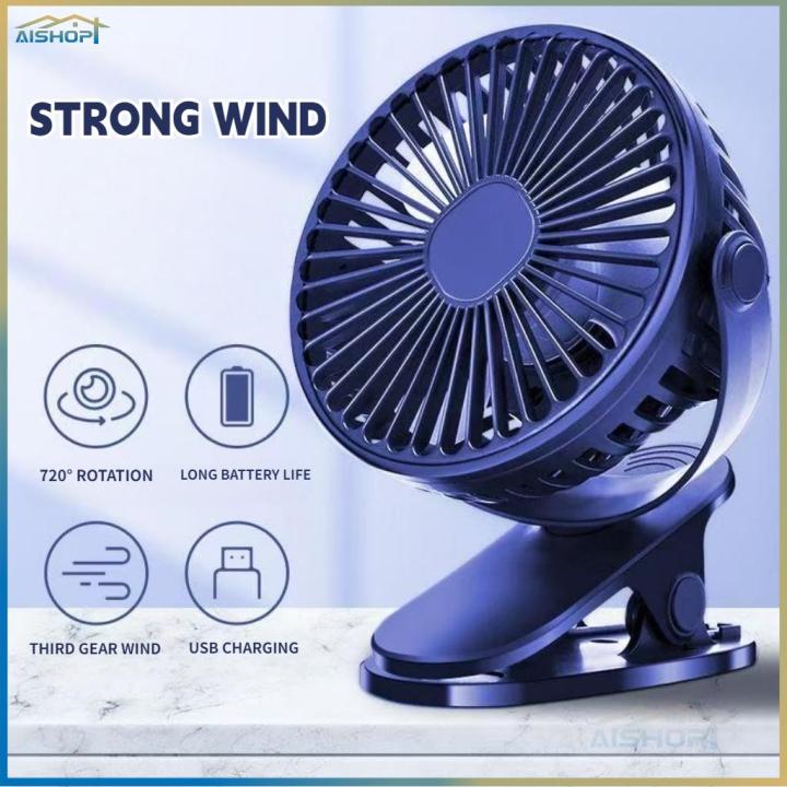 [SG Seller]Clip & Hanging Clip Fans Rechargeable Large Hand Fan Office ...