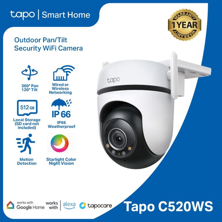 COD TP-Link Tapo C520ws Outdoor Wi-fi Camera, 2K Qhd Resolution 360° Visual Coverage IP66 ...