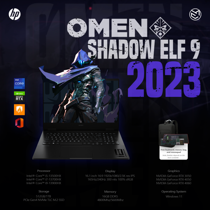 HP Omen 16 Shadow Elf 9 2023 13th Gen Intel Core RTX Graphics16GB RAM ...