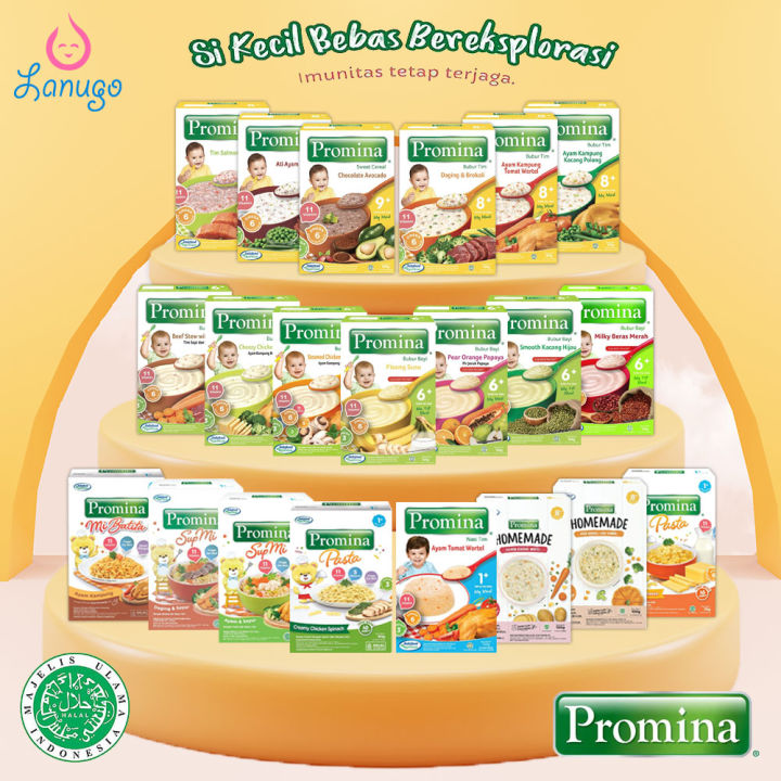 Promina Bubur Bayi 6 bulan+ Kotak 120 Gram / Bubur Tim/ Bubur Bayi 8 ...