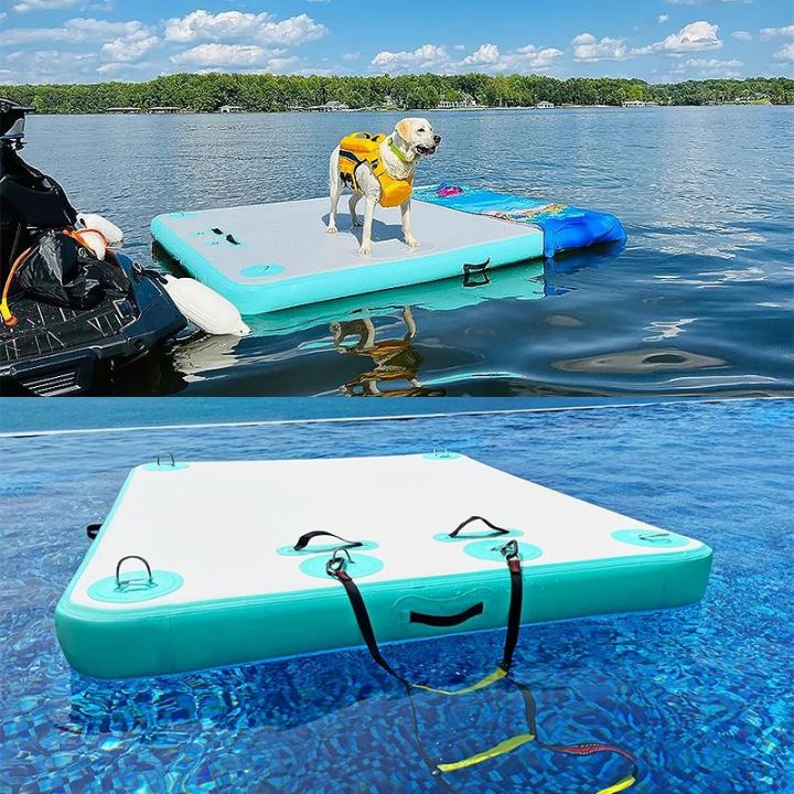 Inflatable Floating Dock Air Dock Island Raft Inflatable Floating ...