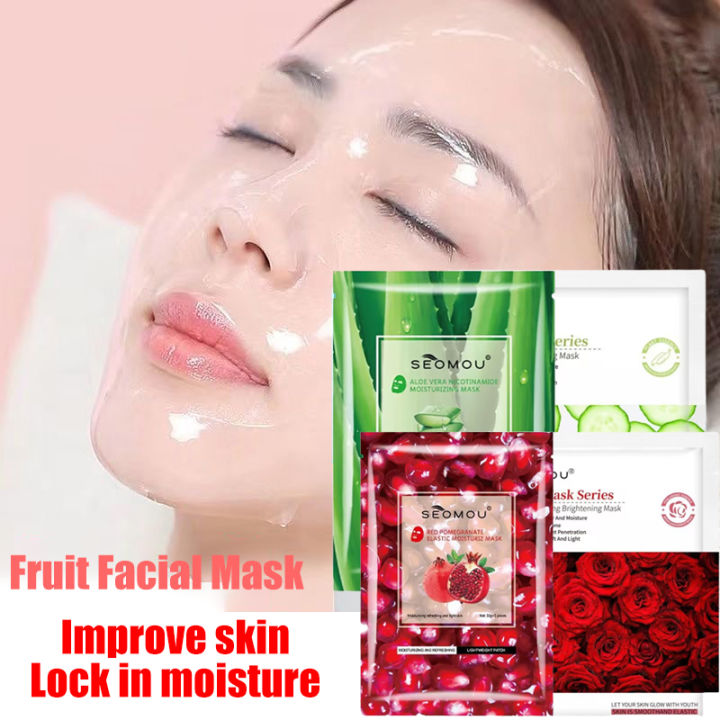 SEOMOU Plant Fruit Facial Mask Moisturizing Oil Control Hydrating Mask ...