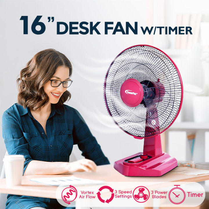 Powerpac Table Fan 16" Desk Fan With Timer (PPTF16) | Lazada Singapore