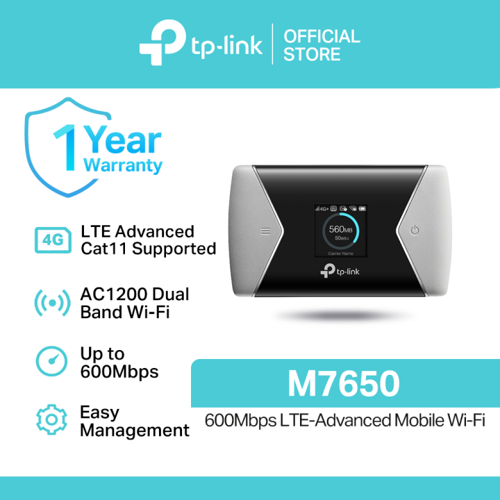 TP-Link M7650 600Mbps 4G Openline LTE Advanced Mobile Wi-Fi | High End ...
