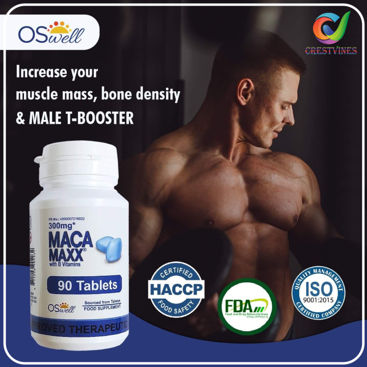 CRESTVINES Oswell Maca Maxx with B Vitamins 90 Tablets | Food ...