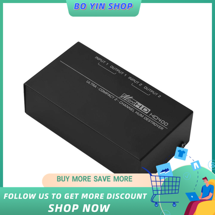 Ultra-compact Hum Destroyer 2-channel Hum Eliminator Noise Filter with ...