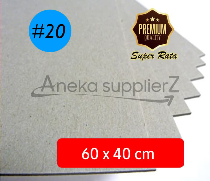 Karton Bot - Karton Tebal Abu - Hard Board Grey No.20 -60x40cm - (3lb ...