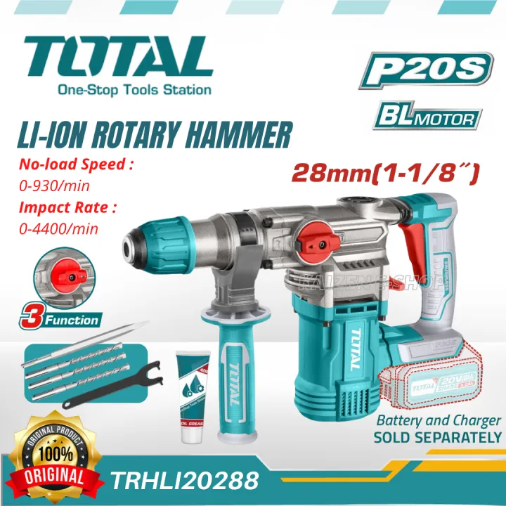 TOTAL TRHLI20288 Li-ion Rotary Hammer Brushless Motor 28MM | Lazada