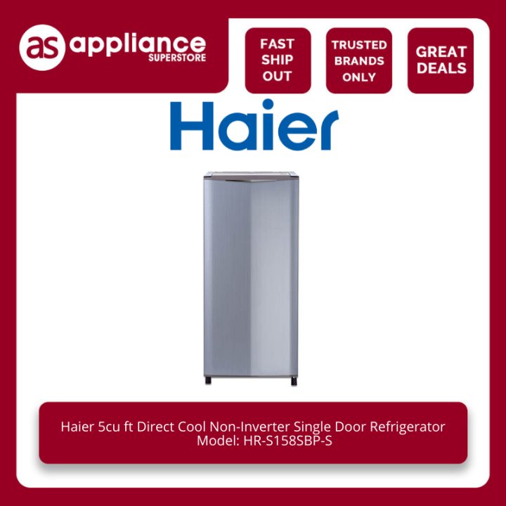 Haier 5 cu ft. Direct Cool Non-Inverter Single Door Refrigerator HR-S158SBP-S | Lazada PH