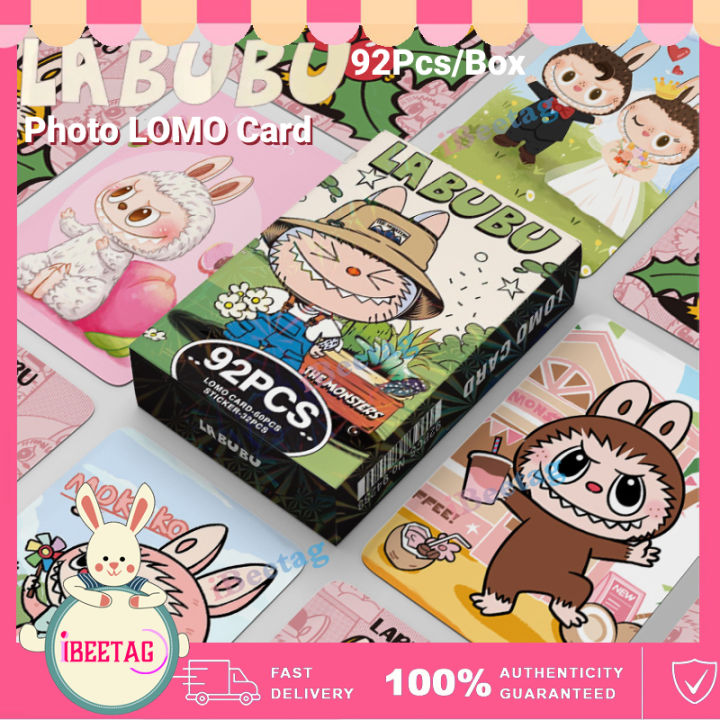 92pcs/Box Sanrio The Monsters Labubu Demon Slayer Photo Card Kuromi ...