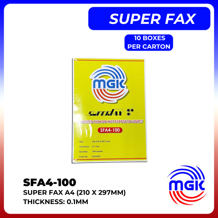 MGK Super Fax A4 210 x 297 mm Thickness: 0.1mm 10 boxes | Lazada PH