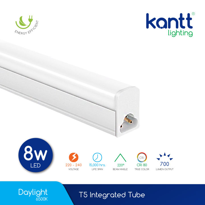 Kantt Lighting T5 Integrated LED Tube - 8W / 16W (Daylight / Cool Daylight / Warm White ...