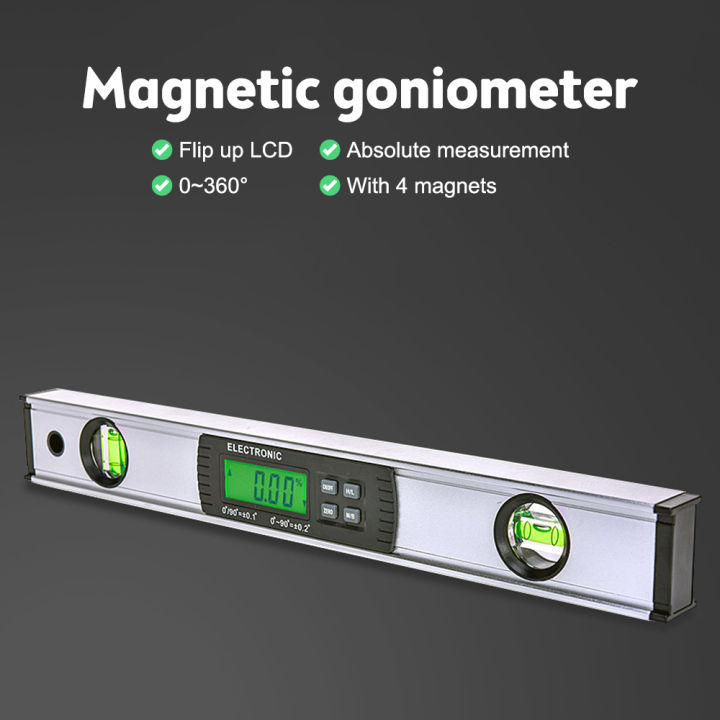 Digital Inclinometer Angle Finder Gauge Spirit Level Upright Magnet 360 ...