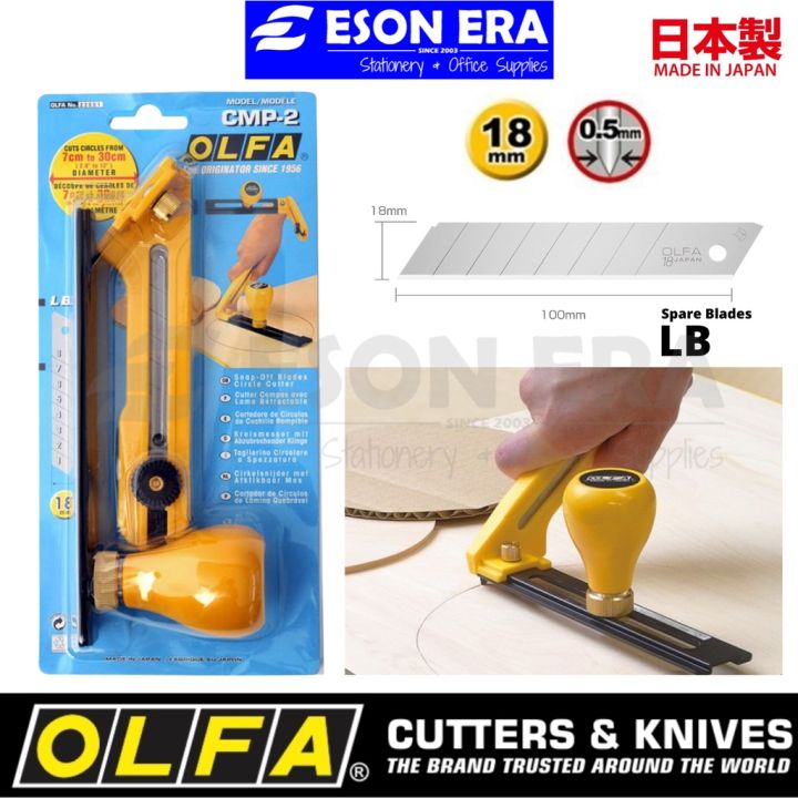 Olfa CMP-2 Heavy Duty Circle Cutter Compass Cutter Made in Japan Pisau Knife Bulat (Blades Olfa ...