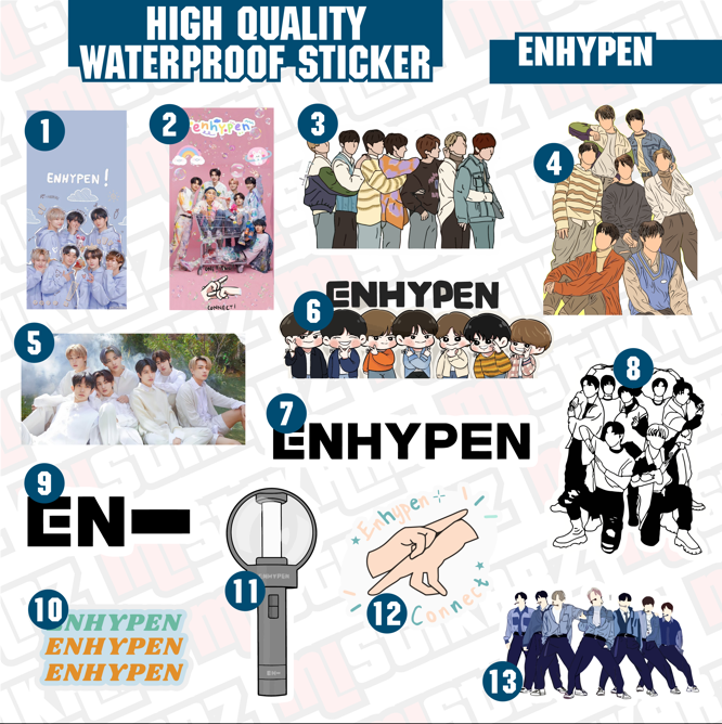 KPOP Enhypen Vinyl Waterproof Sticker | Lazada PH