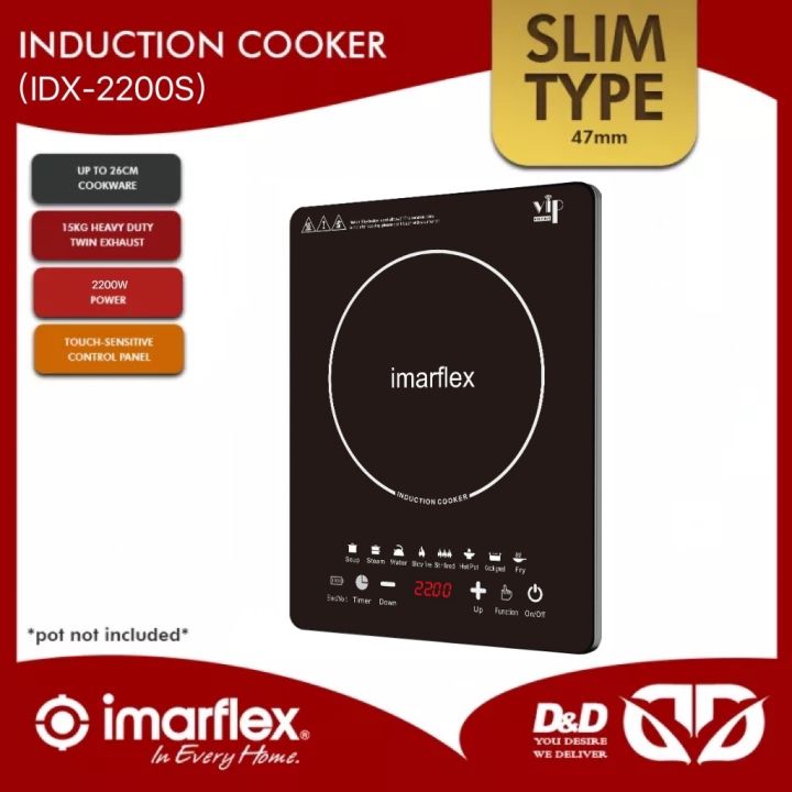 Imarflex Induction Cooker 2200W Inverter Stove Multiple Cooking ...