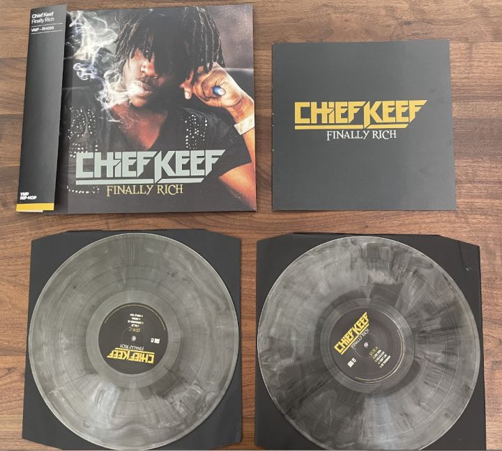 Spot rap Chief Keef-Finally Rich VMP limited color glue 2LP vinyl ...
