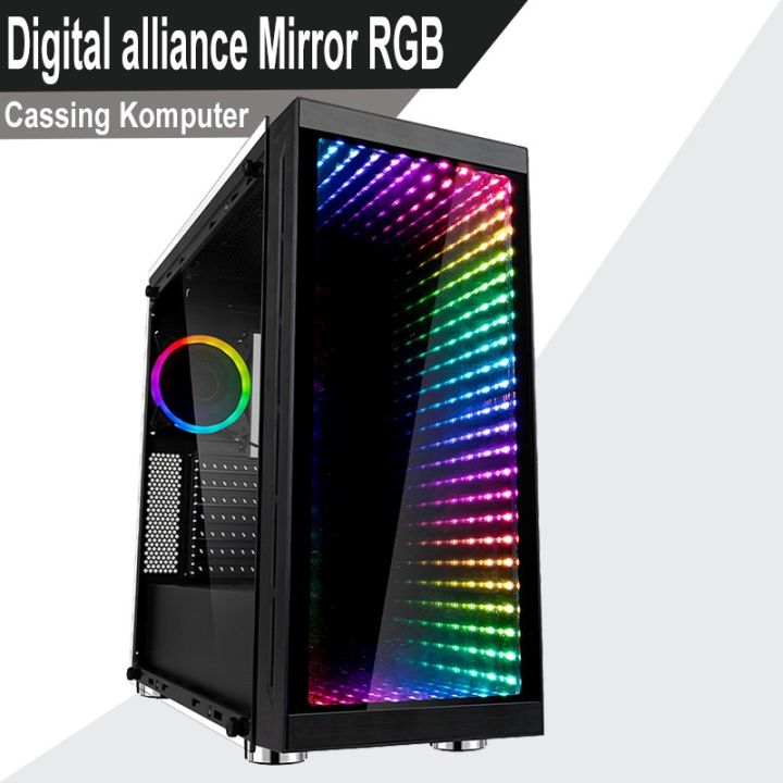 DA Digital Alliance Mirror RGB Case Casing Gaming ATX PC/komputer ...