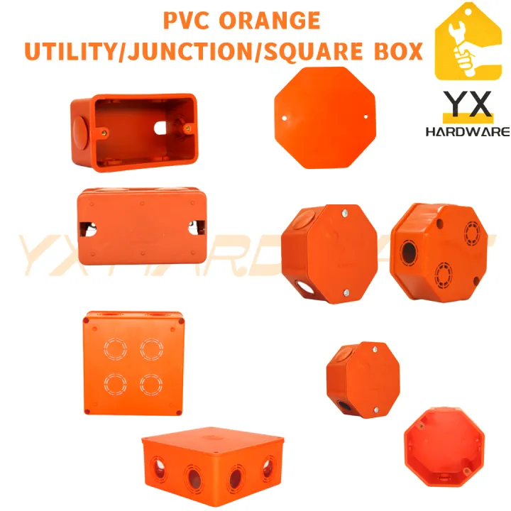 PVC ORANGE Square Junction Box Utility Box Poly Junction Box Cover For ...