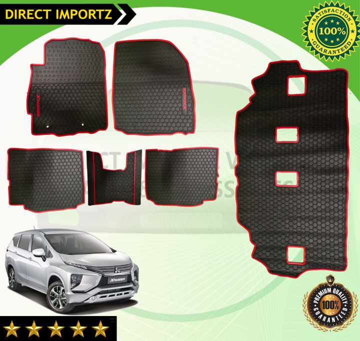 Mitsubishi Xpander 2018 to 2022 Premium Rubber Matting Red Lining 2019 ...