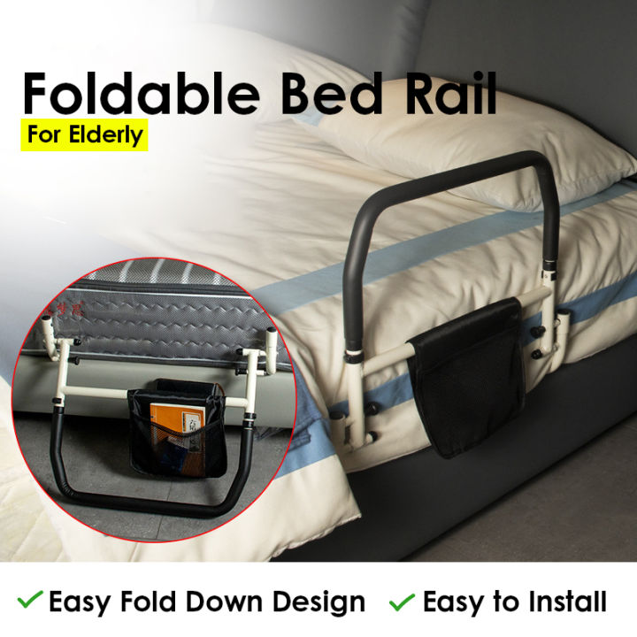Foldable Bedrail For Elderly | Guardrail Bedside Grab Bar Foldable ...
