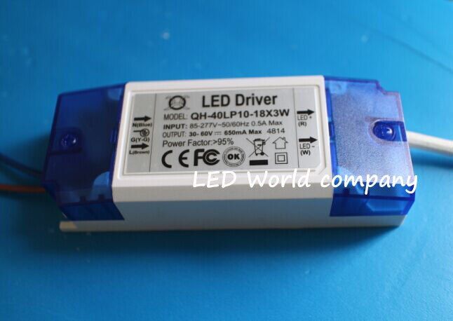 In stock】 jiangyi Ac 85-265v 12-18x3w 650ma Led Driver Convertor Transformer For Ceiling Light ...