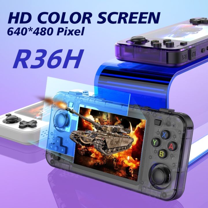 New R36H Retro Handheld Game Console Consolas R36S Horizontal Open ...