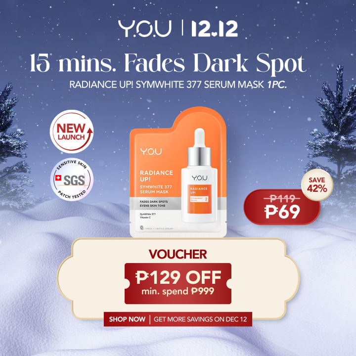 [NEW] Y.O.U Radiance Up! Symwhite 377 Serum Mask 25g l Evens Skin Tone ...